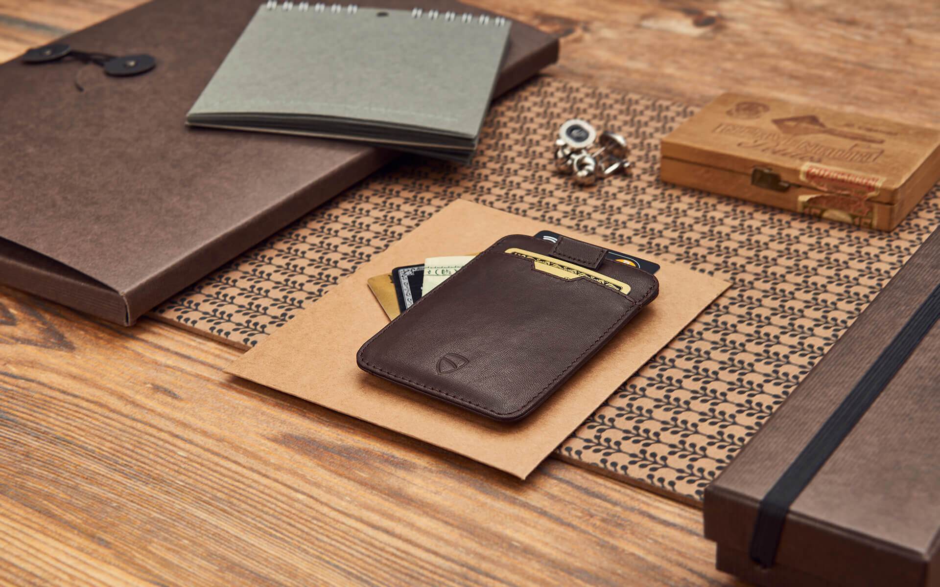 Vaultskin CHELSEA Minimalist Leather Wallet. RFID Blocking Card Holder